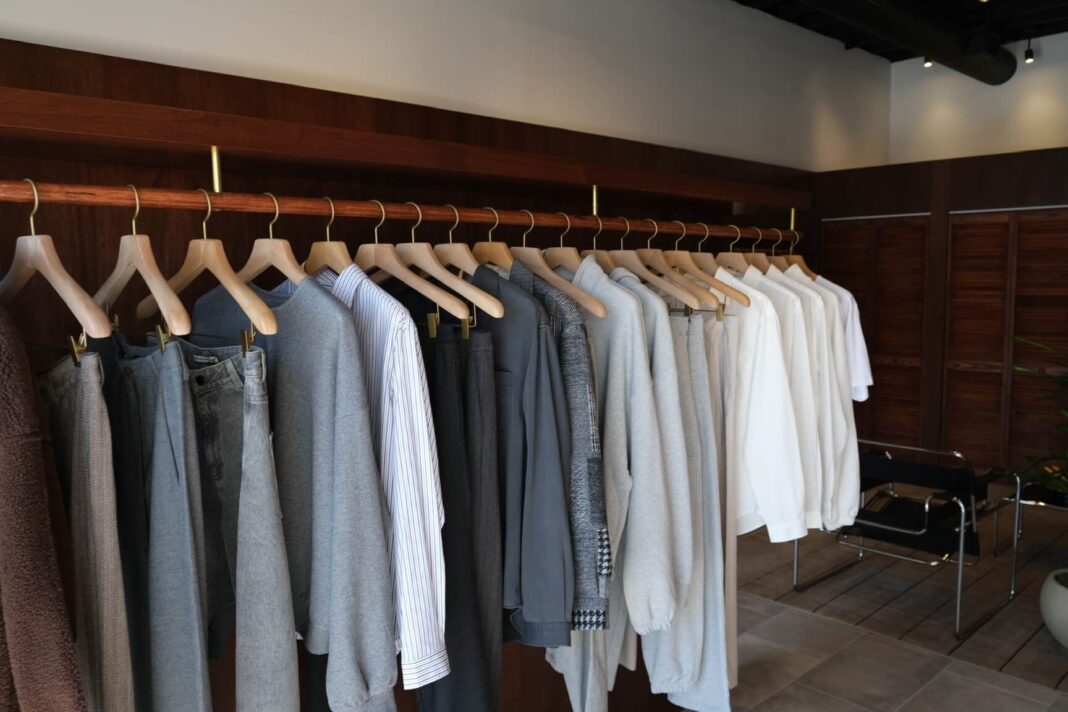 A spectrum of clothing available at Shades of Grey - The Occidental